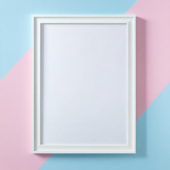 Download Blank Picture Frame on Pastel Background Mockups Online ...