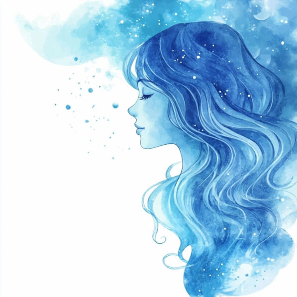 Download Elegant Blue Profile of a Woman Backgrounds Online - Creative ...