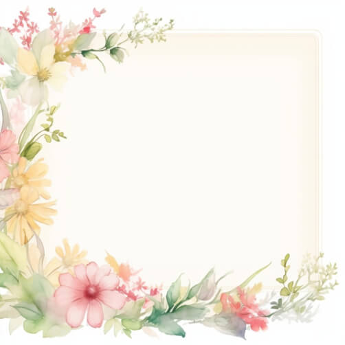 Download Watercolor Floral Border Backgrounds Online - Creative Fabrica