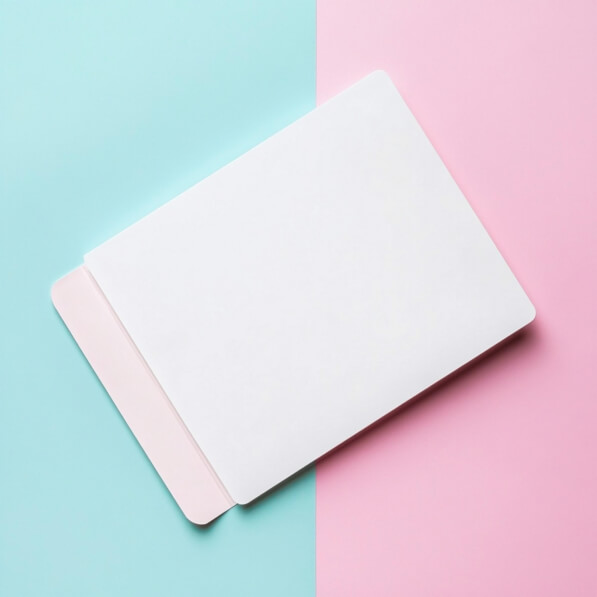 Download Minimalist White Folder on Pastel Background Mockups Online ...