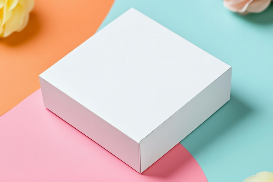 Download Minimalist White Box on Colorful Background Mockups Online ...