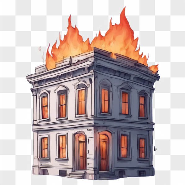 Download Building on Fire Cartoons Online - Creative Fabrica