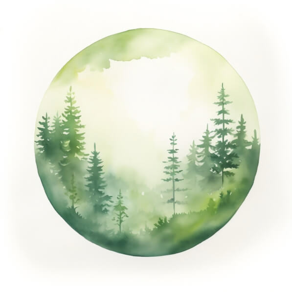 Download Watercolor Forest in Circle Backgrounds Online - Creative Fabrica