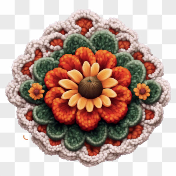 Download Intricate Floral Design in Orange, Yellow, and Green Cartoons ...