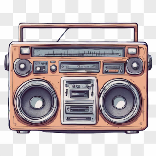 Download Vintage Boombox Cartoons Online - Creative Fabrica