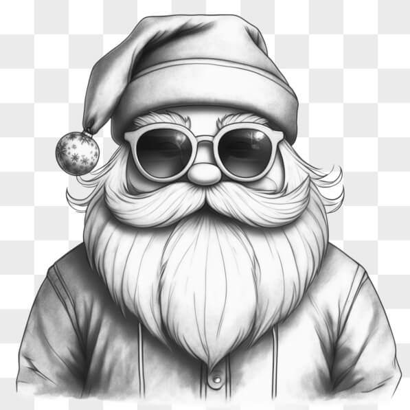Download Stylized Santa Claus with sunglasses Sketches Online ...