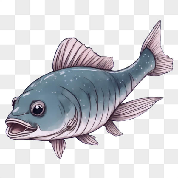 Download Stylized Illustration of a Fish Cartoons Online - Creative Fabrica