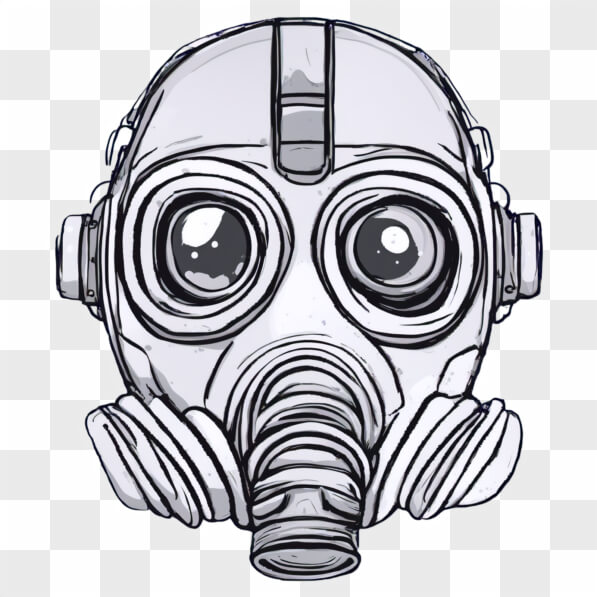 Download Stylized Gas Mask Illustration Cartoons Online - Creative Fabrica