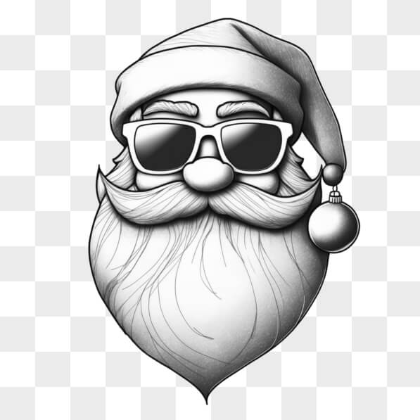 Download Stylized Santa Claus with Sunglasses Sketches Online ...