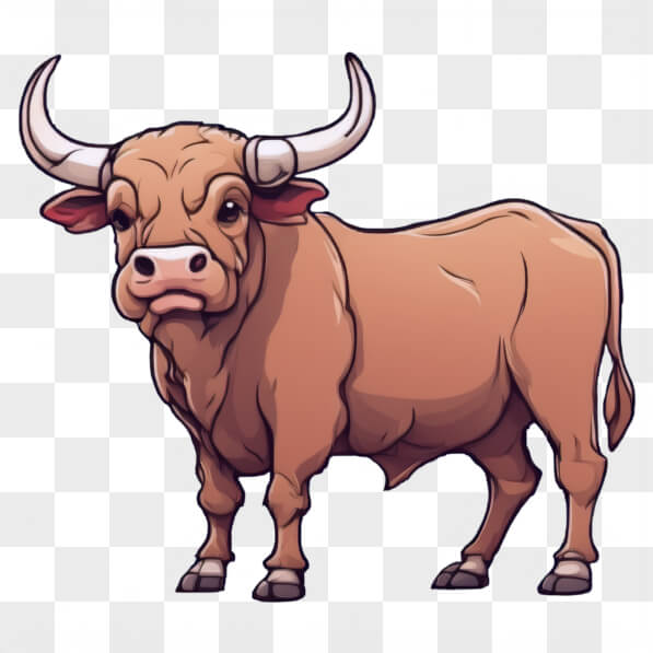 Download Cartoon Bull Standing Proudly Cartoons Online - Creative Fabrica