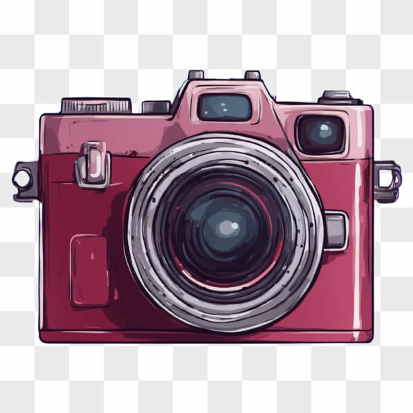 Download Illustration of a Vintage Pink Camera Cartoons Online ...