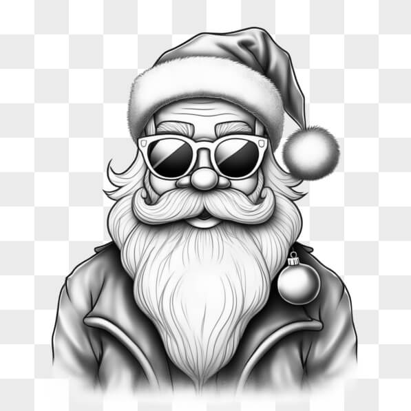 Download Stylized Santa Claus with Sunglasses Sketches Online ...