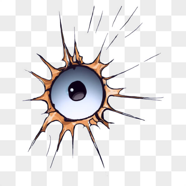 Download Cartoon Eye with Spikes Cartoons Online - Creative Fabrica