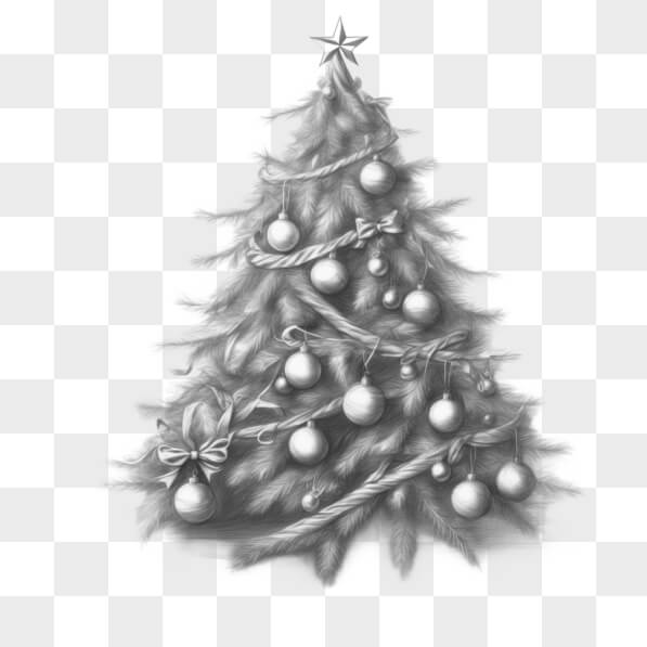 Download Pencil Sketch of a Christmas Tree Sketches Online - Creative ...