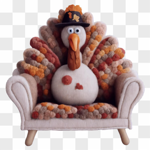 Download Whimsical Felted Turkey on a Couch Cartoons Online - Creative ...