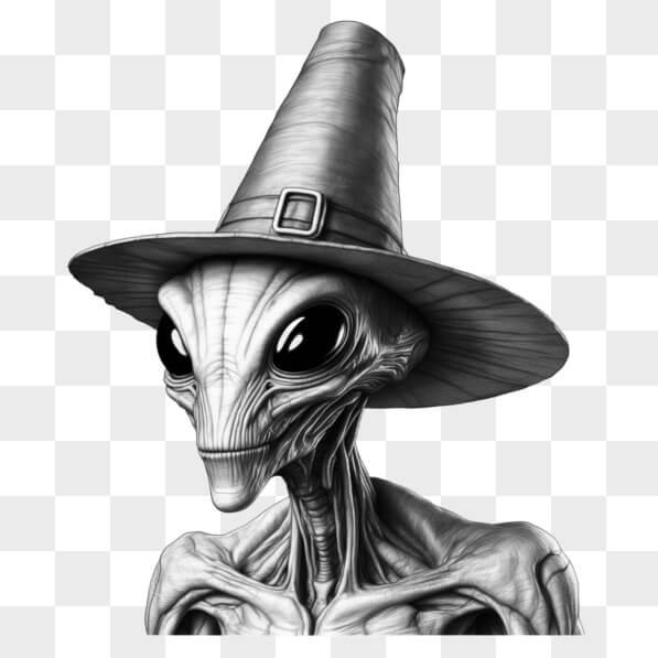 Download Stylized Alien Character in a Hat Sketches Online - Creative ...