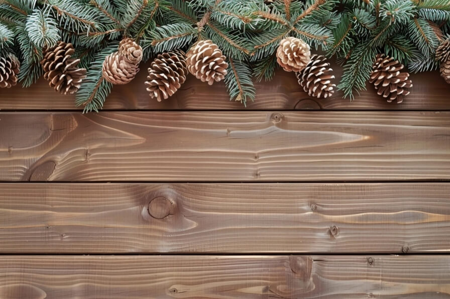 Baixe Ramos de Pinheiro de Férias com Pinhões sobre Superfície de ...