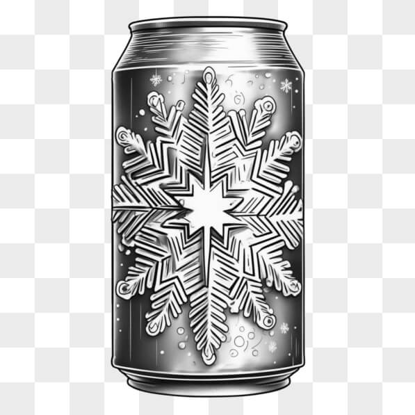 Download Stylized Soda Can with Snowflake Design Sketches Online ...