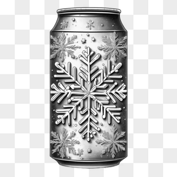 Download Winter-themed Soda Can with Snowflakes Sketches Online ...