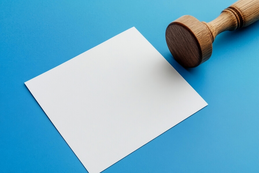 Download Houten Stempel en Leeg Papier Mockups online op Creative Fabrica