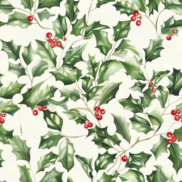 Download Holly Leaves and Berries Pattern Patterns Online - Creative ...