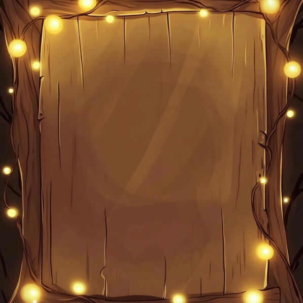 Download Wooden Frame with Fairy Lights Backgrounds Online - Creative ...