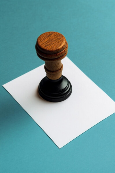 Download Stamp on Paper with Turquoise Background Mockups Online ...