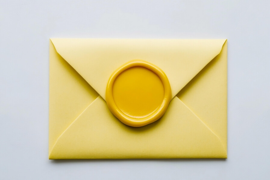 Descarga Sobre amarillo con sello de cera Mockups En Línea - Creative ...