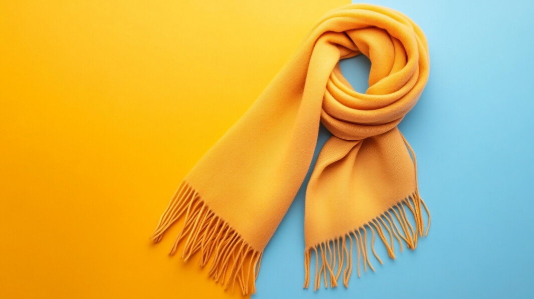 Download Bright Yellow Scarf on Blue and Yellow Background Mockups ...