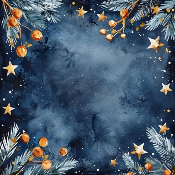 Download Festive Holiday Background with Pine and Stars Backgrounds ...