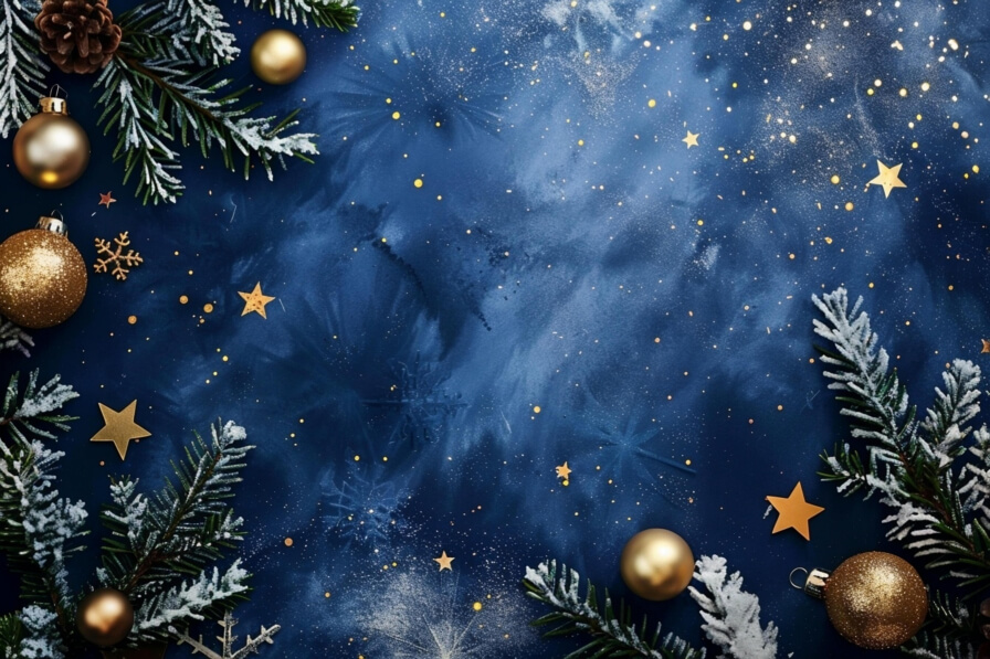Download Festive Holiday Background with Blue and Gold Elements ...