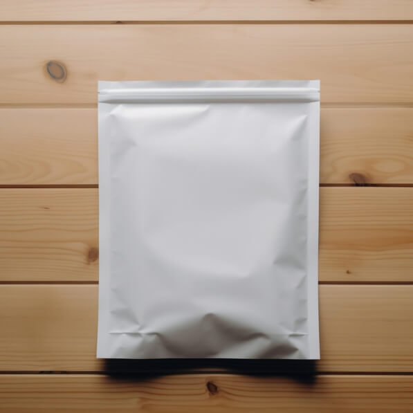 Download White Packaging Pouch on Wooden Surface Mockups Online ...