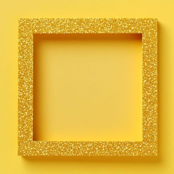 Download Glittery Golden Frame on Yellow Background Backgrounds Online ...