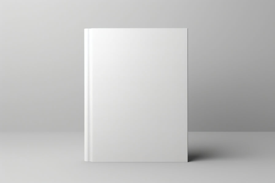 Download Minimalist White Book on Gray Background Mockups Online ...