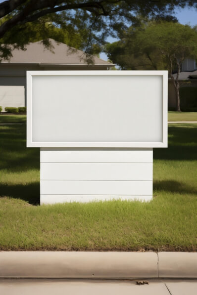 Download Blank Outdoor Signboard in Suburban Setting Mockups Online ...