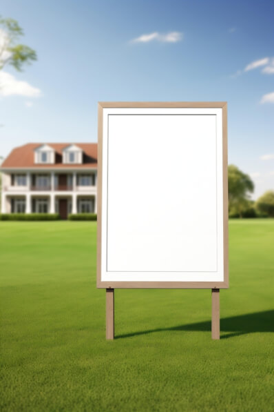 Download Blank Signboard in Front of a House Mockups Online - Creative ...