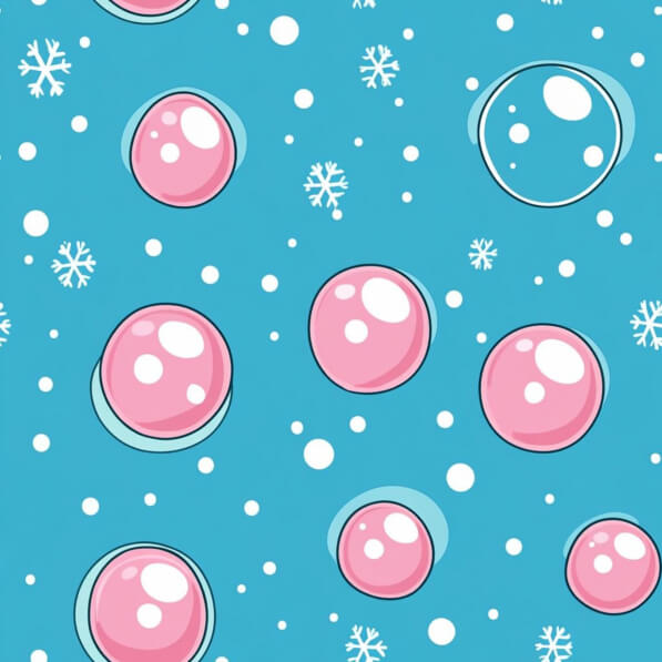Download Playful Bubble Pattern with Snowflakes Patterns Online ...