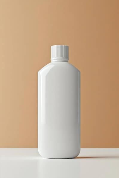 Descarga Botella de plástico blanca sobre fondo beige Mockups En Línea ...