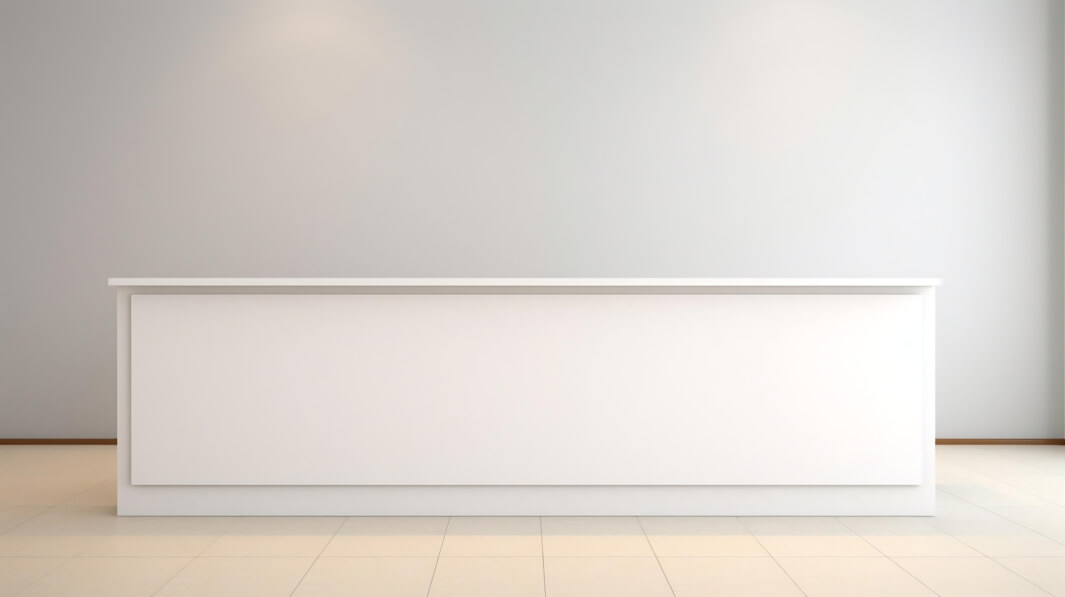 Download Minimalist Reception Desk in Modern Interior Mockups Online ...