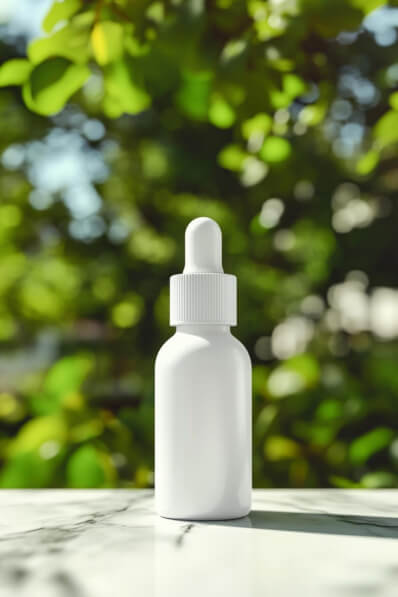 Download Elegant White Dropper Bottle Against Greenery Mockups Online ...