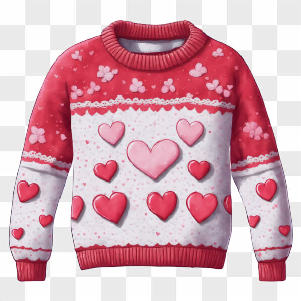 Download Whimsical Heart-Patterned Sweater Cartoons Online - Creative ...