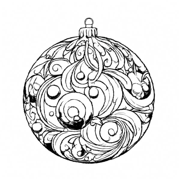 Download Intricate Christmas Ornament Design Coloring pages Online ...