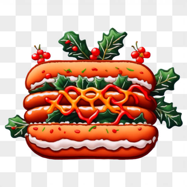 Download Kawaii Hot Dog Stack with Holiday Decor Kawaii Online ...