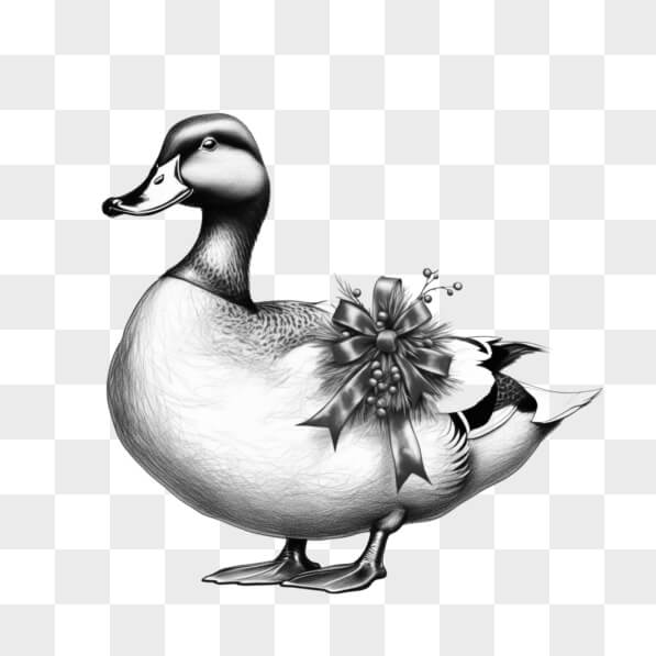 Descarga Pato estilizado con lazo decorativo Bocetos En Línea ...