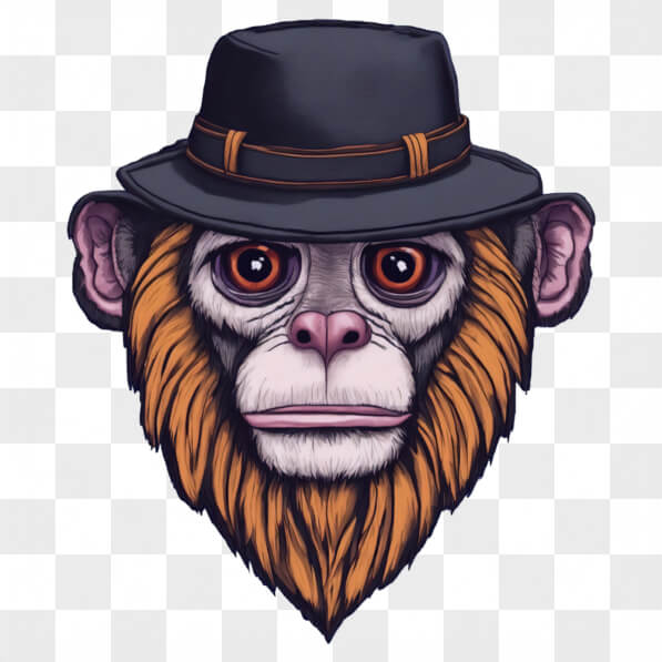 Descarga Mono de dibujos animados con sombrero y barba Cartoons En ...