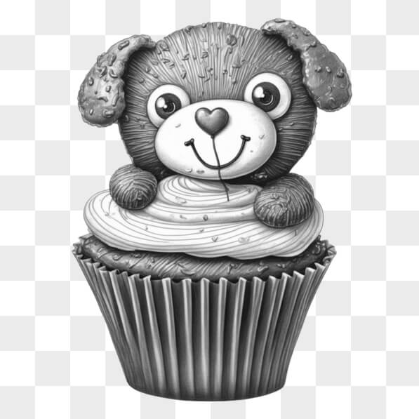 Download Cute Dog Cupcake Sketches Online - Creative Fabrica