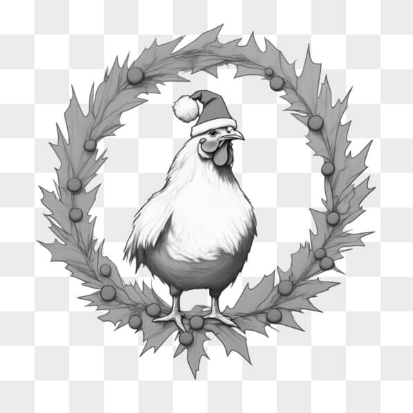 Descarga Pollo Festivo con Sombrero de Santa Bocetos En Línea ...