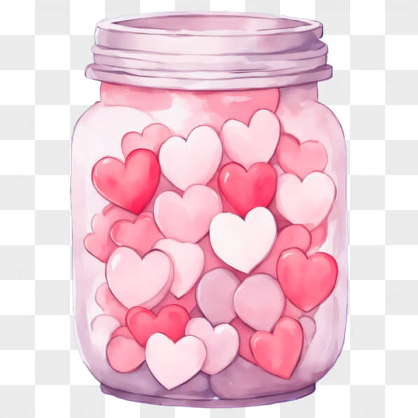 Download Kawaii Hearts in a Jar Kawaii Online - Creative Fabrica