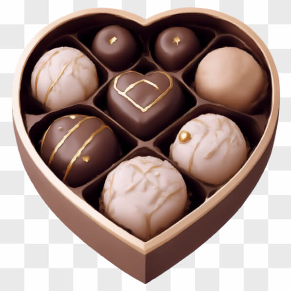 Download Kawaii Heart-Shaped Chocolate Box with Assorted Chocolates ...