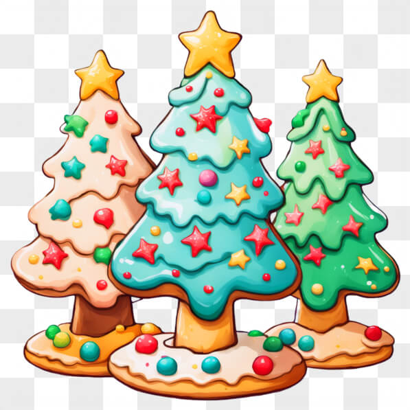Download Kawaii Christmas Trees with Colorful Decorations Kawaii Online ...